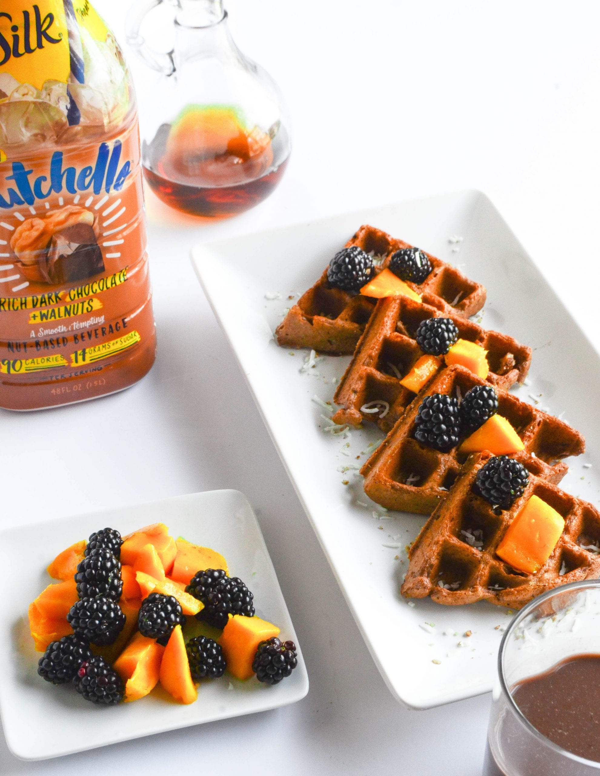 Chocolate, Coconut and Walnut Waffles - My Modern Cookery