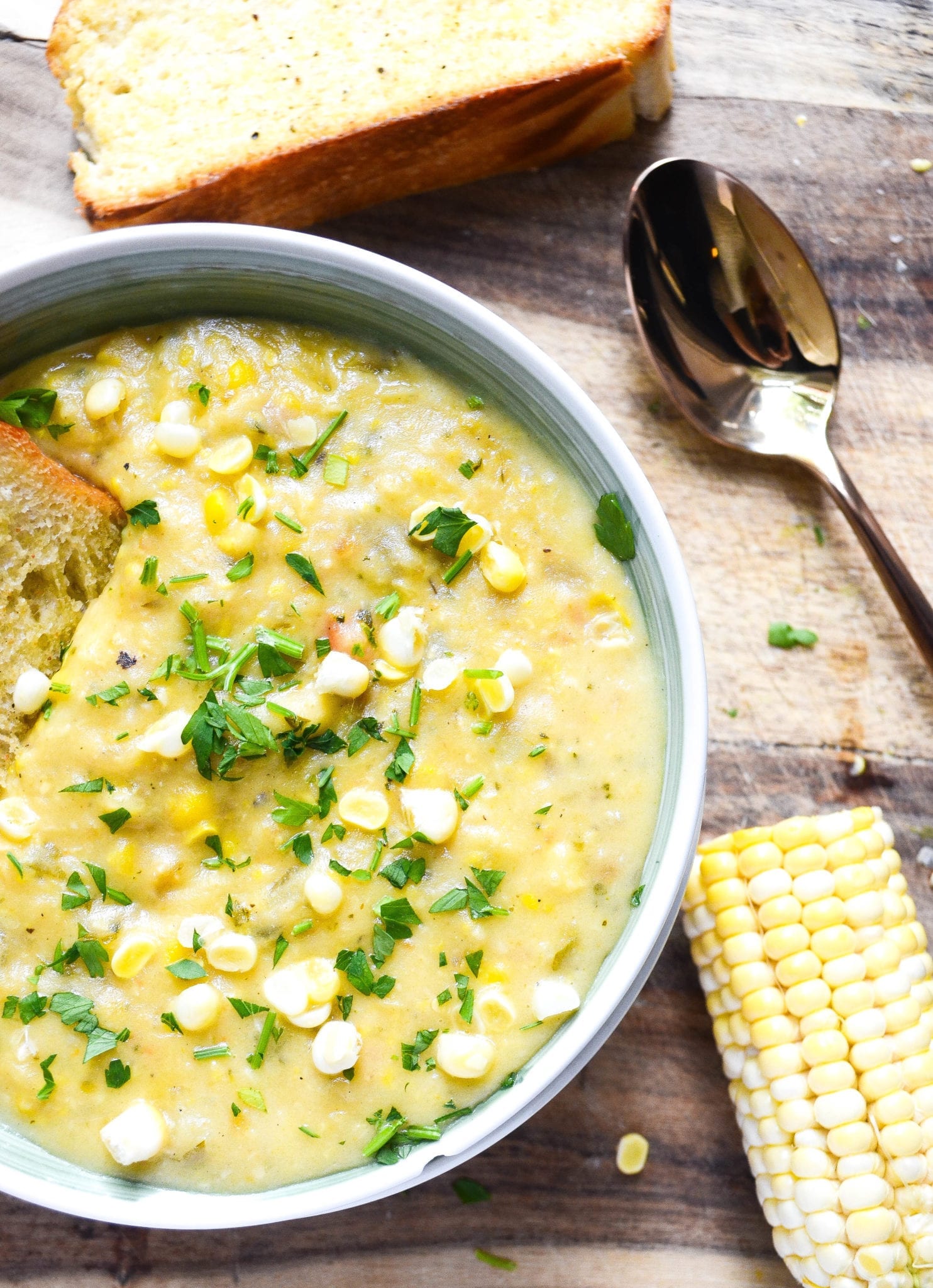 Creamy Corn Chowder With Goat Cheese - My Modern Cookery