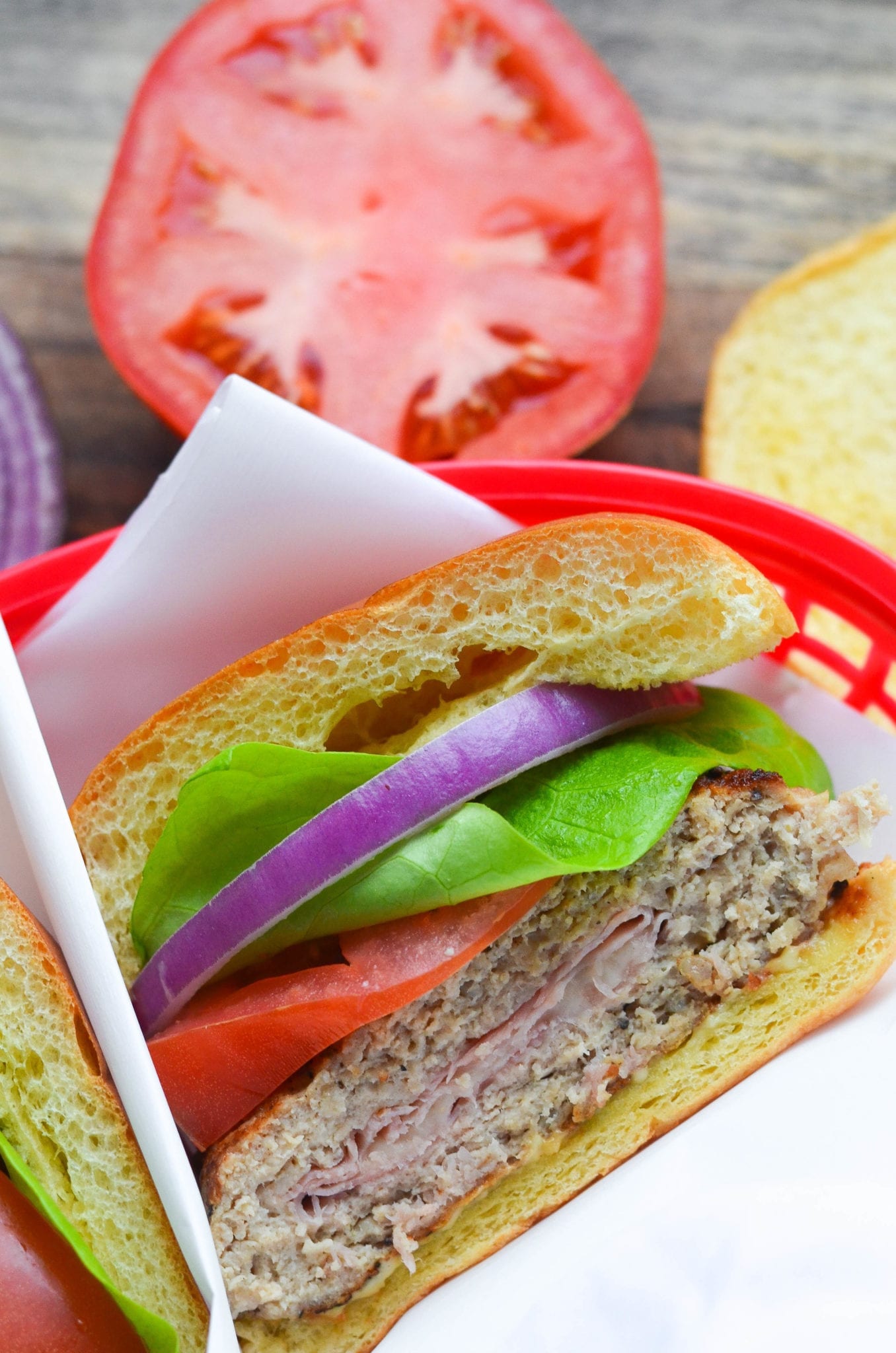 Chicken Cordon Bleu Burgers - My Modern Cookery