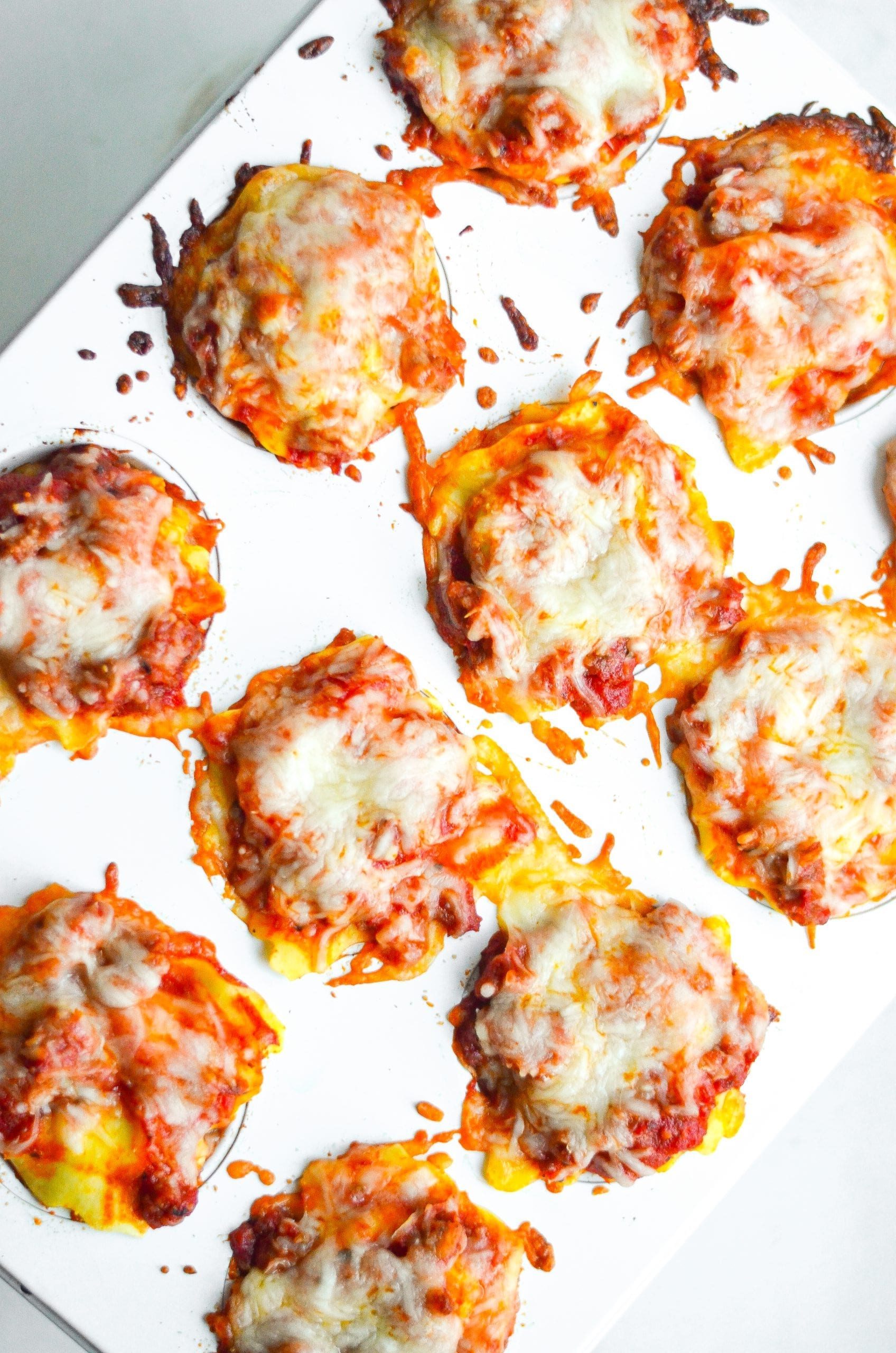 Mini Lasagna Cups with Ravioli - My Modern Cookery