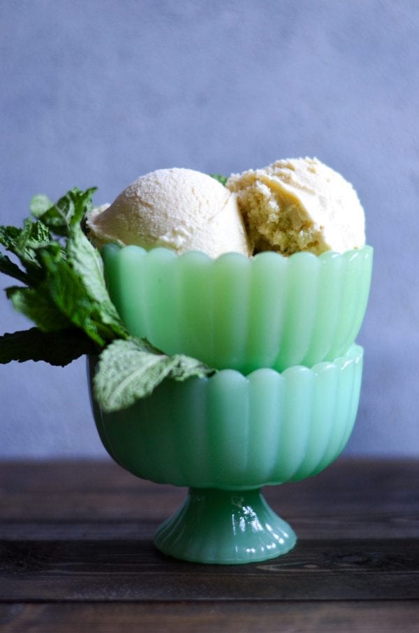 Mint Ice Cream with Bourbon Magic Shell - My Modern Cookery