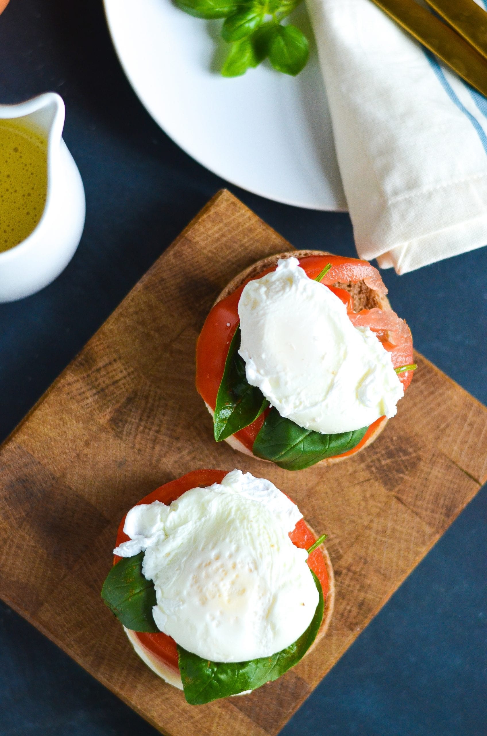 Caprese Eggs Benedict - My Modern Cookery