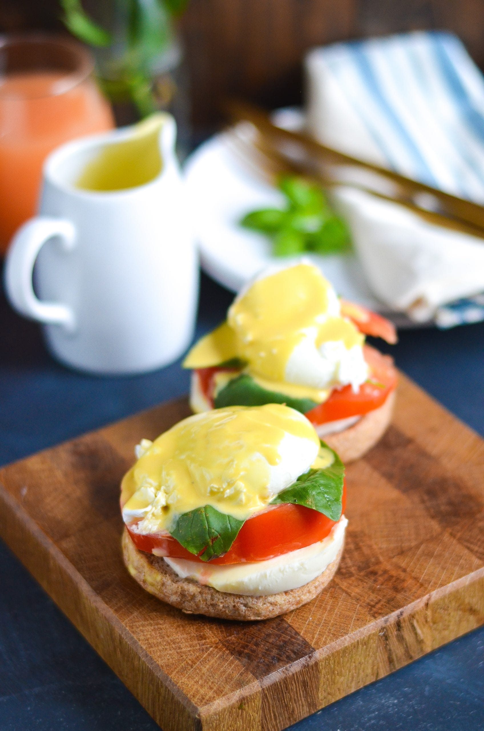 Caprese Eggs Benedict - My Modern Cookery