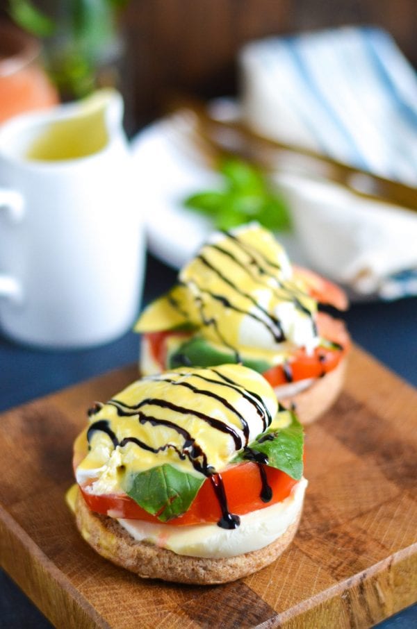 Caprese Eggs Benedict - My Modern Cookery