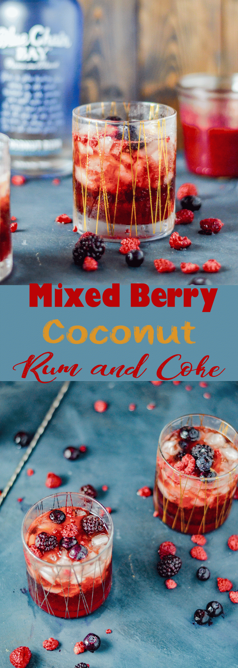 Mixed Berry Coconut Rum and Coke - My Modern Cookery