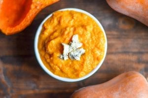 Honey Nut Squash and Blue Cheese Puree - My Modern Cookery