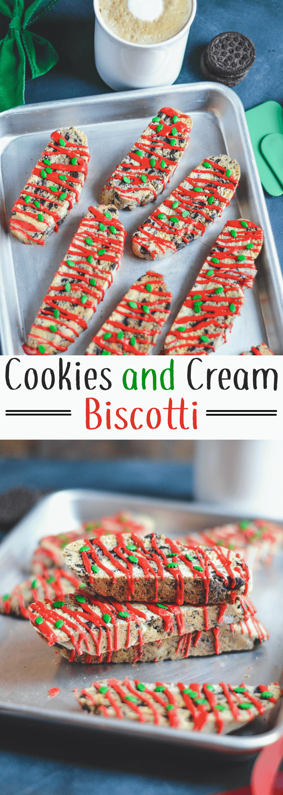 Cookies and Cream Biscotti - My Modern Cookery