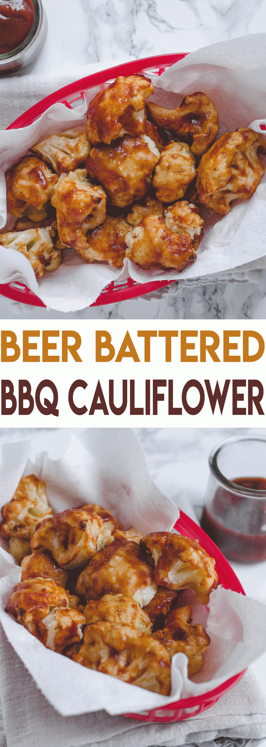 Beer Battered BBQ Cauliflower Bites - My Modern Cookery