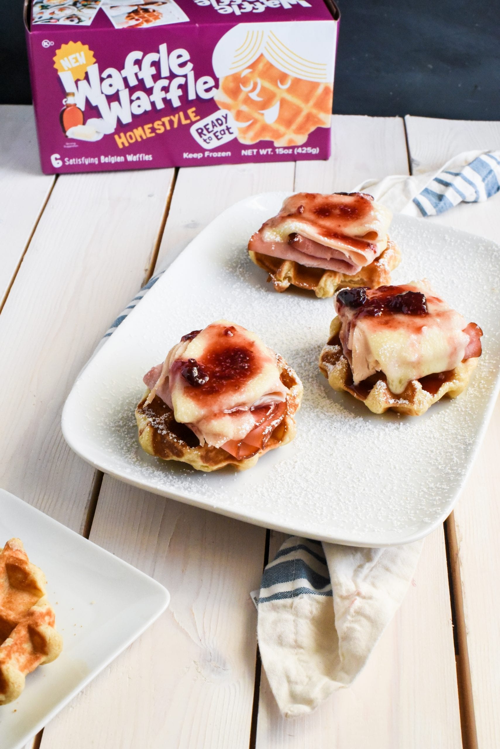 Open-Faced Waffle Monte Cristo - My Modern Cookery