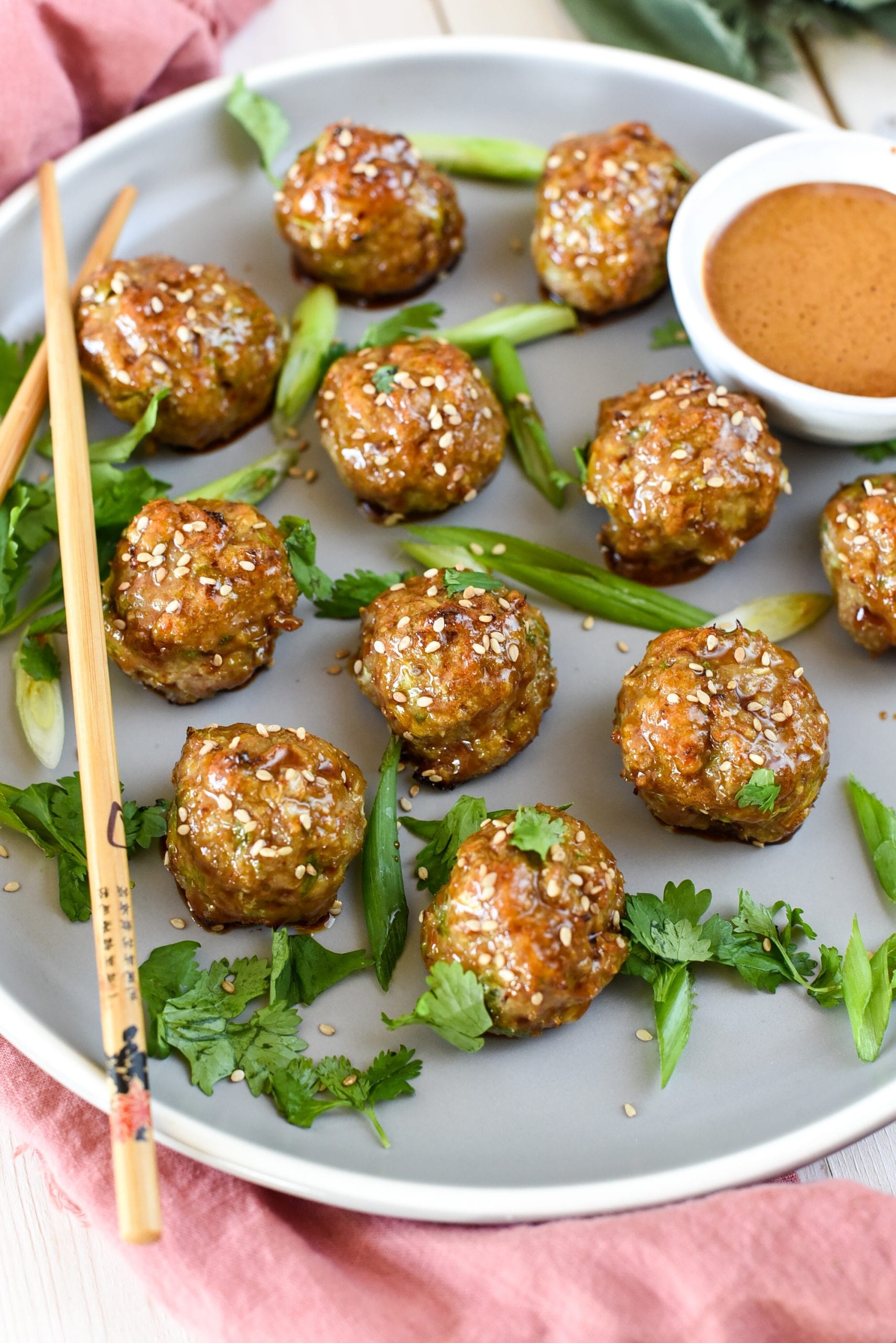 Mango Ginger Turkey Meatballs with Honey-Soy Glaze - My Modern Cookery