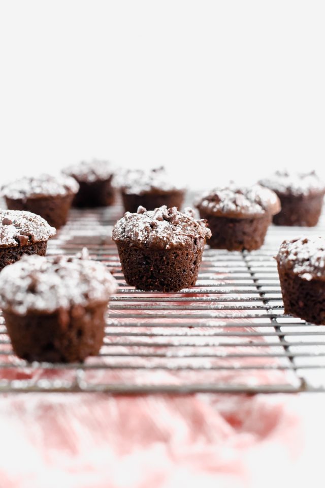 Chocolate Gingerbread Mini Muffins - My Modern Cookery