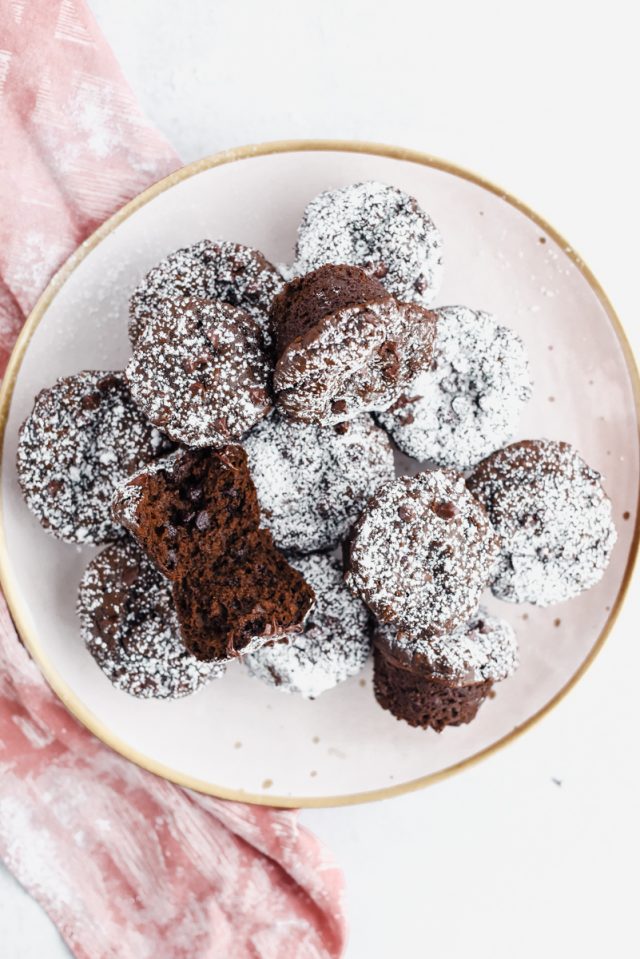Chocolate Gingerbread Mini Muffins - My Modern Cookery