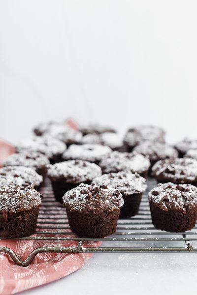 Chocolate Gingerbread Mini Muffins - My Modern Cookery