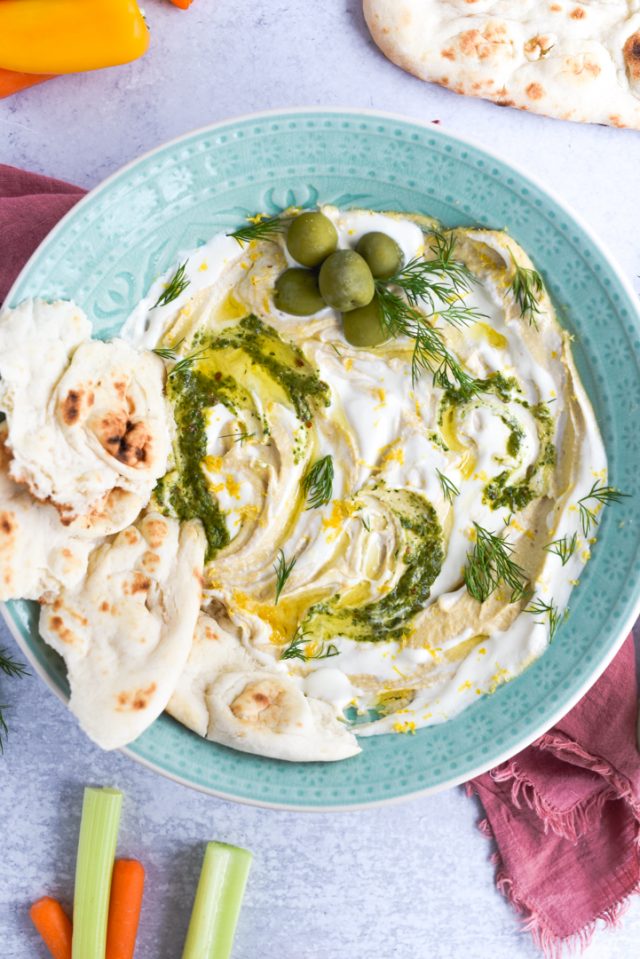 Creamy Hummus with Whipped Feta - My Modern Cookery