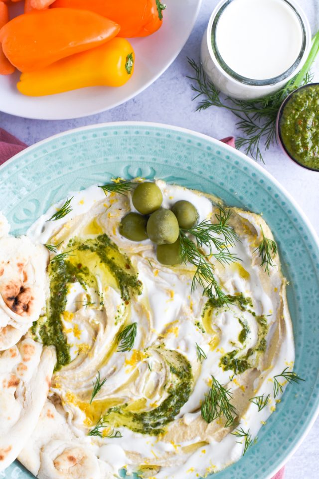 Creamy Hummus with Whipped Feta - My Modern Cookery